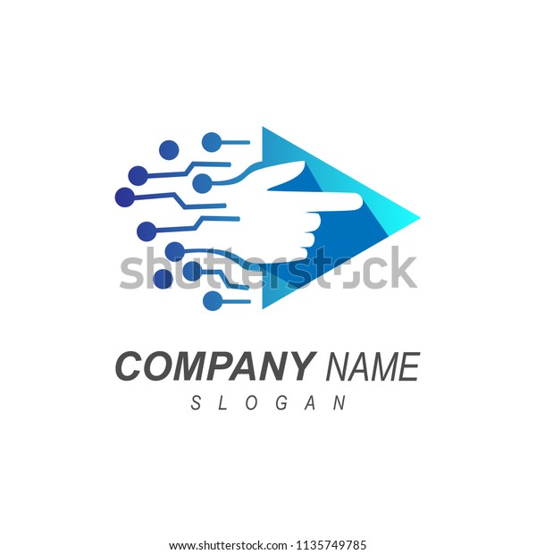 Next Technology Logo Media Tech Logo Stock Vector (Royalty Free ...