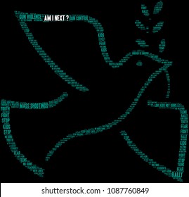 Next Word Cloud On Black Background Stock Vector (Royalty Free ...