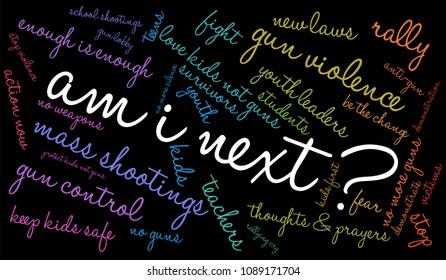Next Word Cloud On Black Background Stock Vector (Royalty Free ...