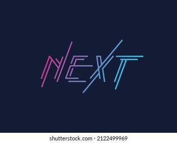 Next Word Mark Logo Text Geometric Stock Vector (Royalty Free ...