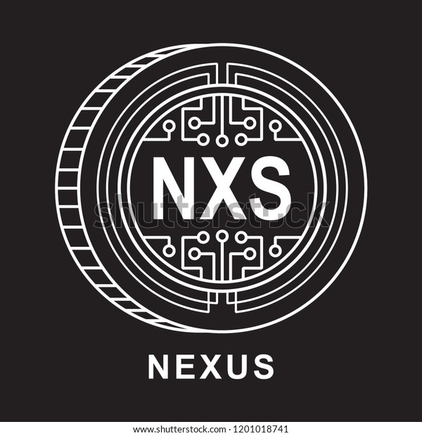 Nexus Coin Cryptocurrency Icon Black Background Stock Vector (Royalty ...
