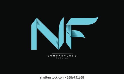 Nf Icon Monogram Letter Text Alphabet Stock Vector (Royalty Free ...