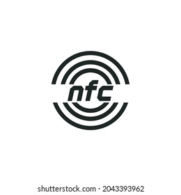 Nfc Icon On White Background Nfc Stock Vector (Royalty Free) 2043393962 ...