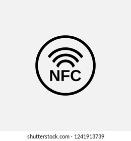 Nfc Icon Nfc Symbol Flat Design Stock Vector (Royalty Free) 1241913739