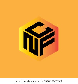 Nfc Letter Logo Design Background Illustrator Stock Vector (Royalty ...