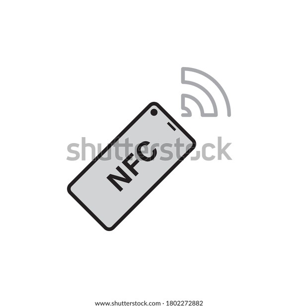 Nfc Phone Icon Design Template Vector Stock Vector (Royalty Free ...