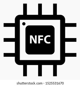 Nfc Processor Icon Nfc Chip Commercial Stock Vector (Royalty Free ...