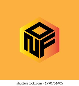 Nfd Letter Logo Design Background Illustrator Stock Vector (Royalty ...