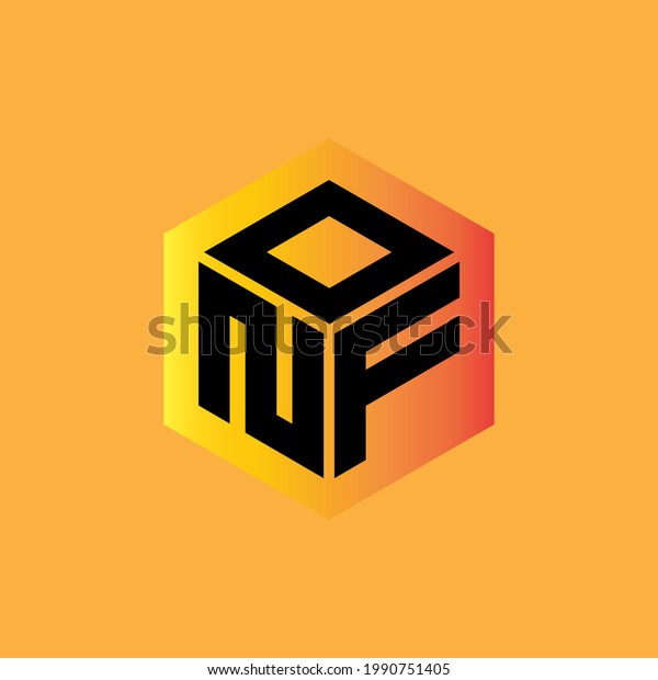 Nfd Letter Logo Design Background Illustrator Stock Vector (Royalty ...