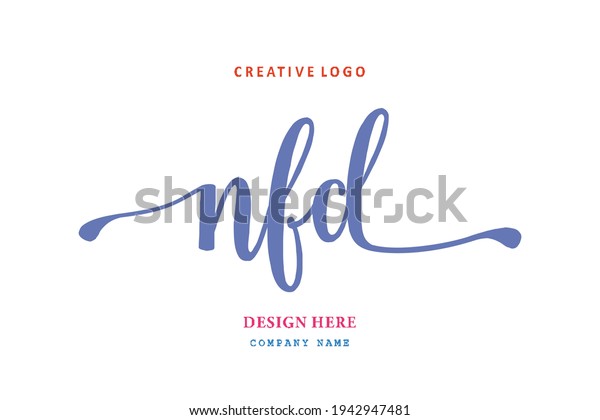 Nfd Lettering Logo Simple Easy Understand Stock Vector (Royalty Free ...
