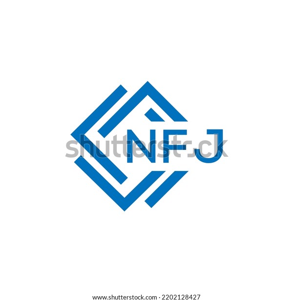 Nfj Letter Logo Design On White Stock Vector (Royalty Free) 2202128427 ...