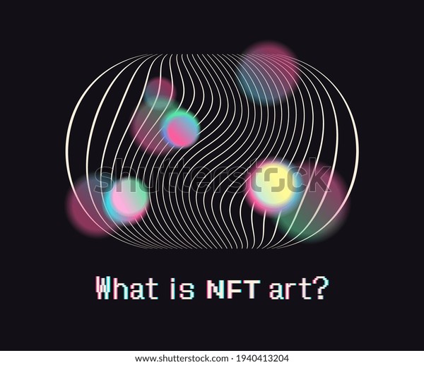 Nft Nonfungible Token Vector Futuristic Cryptography Stock Vector ...