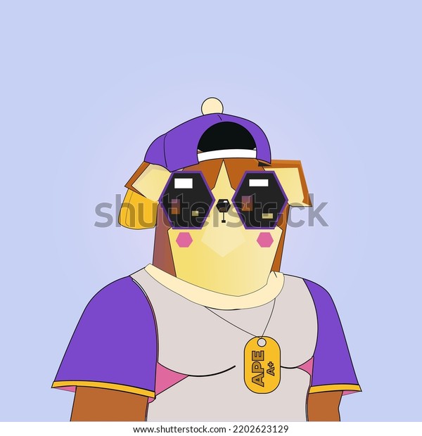 Nft Person Animal Vector Coloring Print Stock Vector (Royalty Free ...