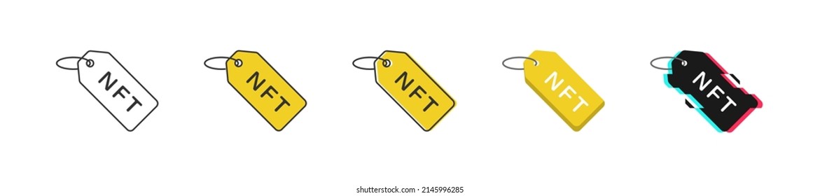 Nft Price Tag Icon Set Different Stock Vector (Royalty Free) 2145996285 ...