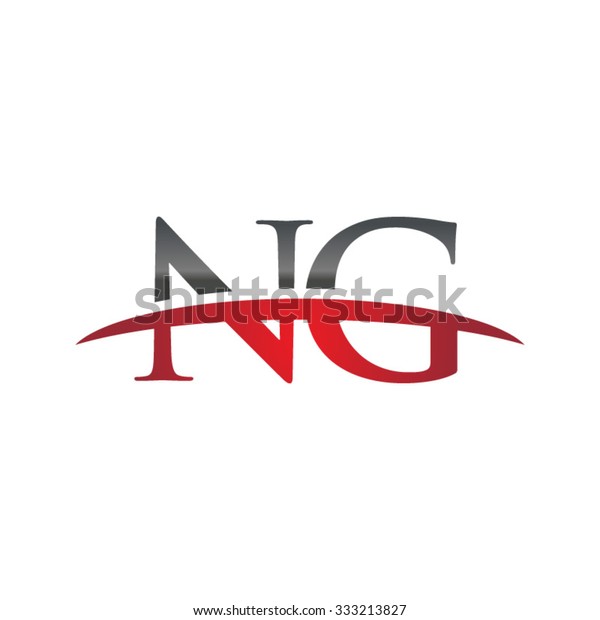 Ng Initial Company Red Swoosh Logo Stock Vector (Royalty Free ...