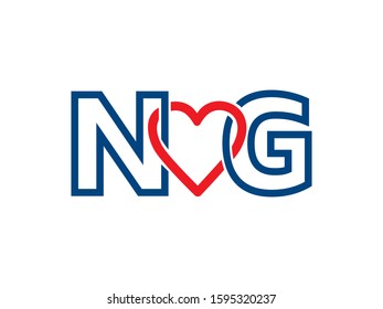 Ng Letter Logo Symbol Template Design Stock Vector (Royalty Free ...