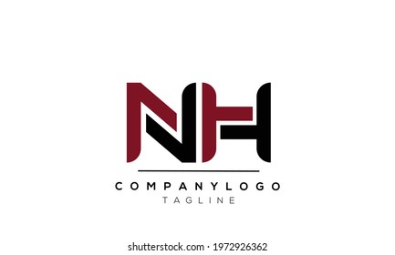 Nh Initials Monogram Letter Text Alphabet Stock Vector (Royalty Free ...