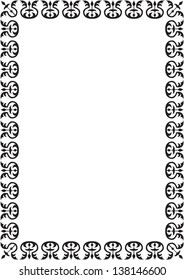 Nice Border Isolated On White Stock Vector (Royalty Free) 138146600 ...