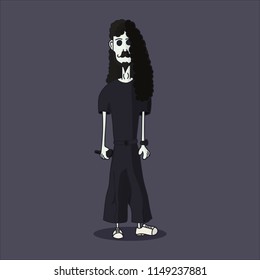 Nice Cute Cartoon Speaking Gothic Man Stock Vector (Royalty Free ...
