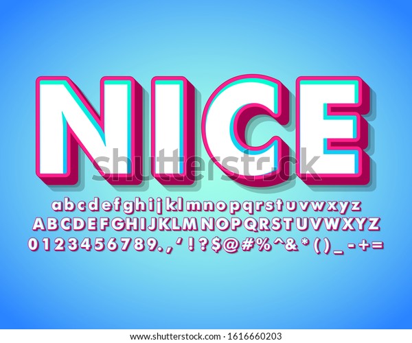 Nice Modern Text Effect Cool Pop Stock Vector (Royalty Free) 1616660203
