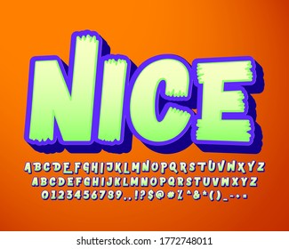 Nice Sticker Cartoon Text Effects Stock Vector (Royalty Free) 1772748011 | Shutterstock