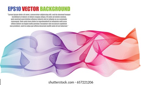 Nice Waving Colors Background Stock Vector (Royalty Free) 657221206 ...