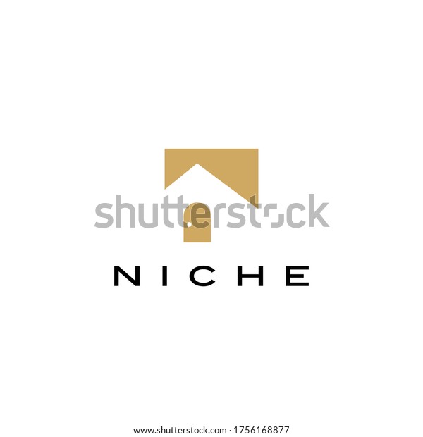 Niche Door Logo Vector Icon Illustration Stock Vector (Royalty Free ...