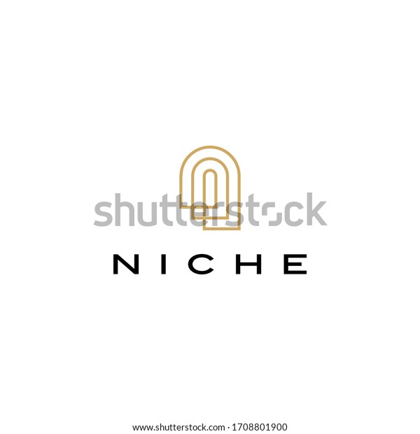 Niche Door Window Shape Logo Vector Stock Vector (Royalty Free) 1708801900