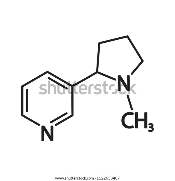 Nicotine Molecular Structural Chemical Formula Vector Stock Vector ...