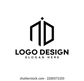 Nid Letter Monogram Logo Nid Lettermark Stock Vector (Royalty Free ...