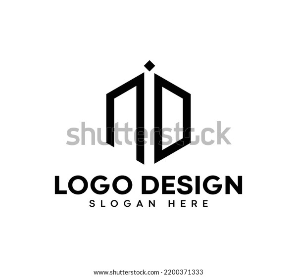 Nid Letter Monogram Logo Nid Lettermark Stock Vector (Royalty Free ...