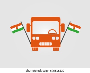 Niger Bus Public Transportation Stock Vector (Royalty Free) 696616210 ...