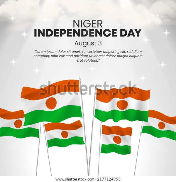 Niger Independence Day Background Waving Flags Stock Vector (Royalty ...