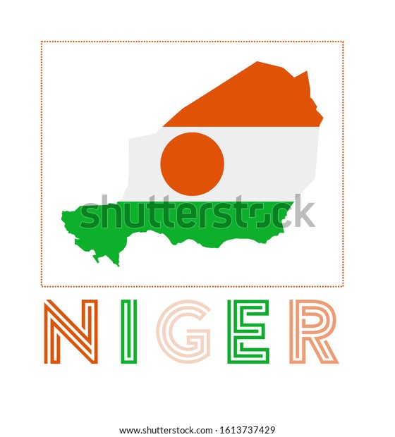 Niger Logo Map Niger Country Name Stock Vector (Royalty Free) 1613737429