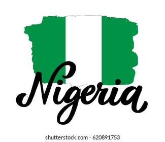 Country Shape Illustration Nigeria Stock Vector (Royalty Free ...