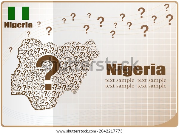 Nigeria Map Flag Made Question Mark Stock Vector (Royalty Free ...