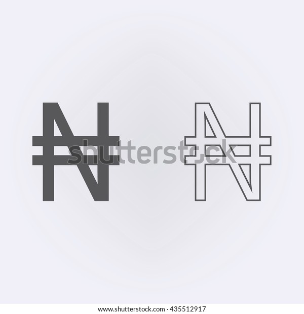 Nigerian Naira Sign Icon Vector Illustration Stock Vector (Royalty Free ...