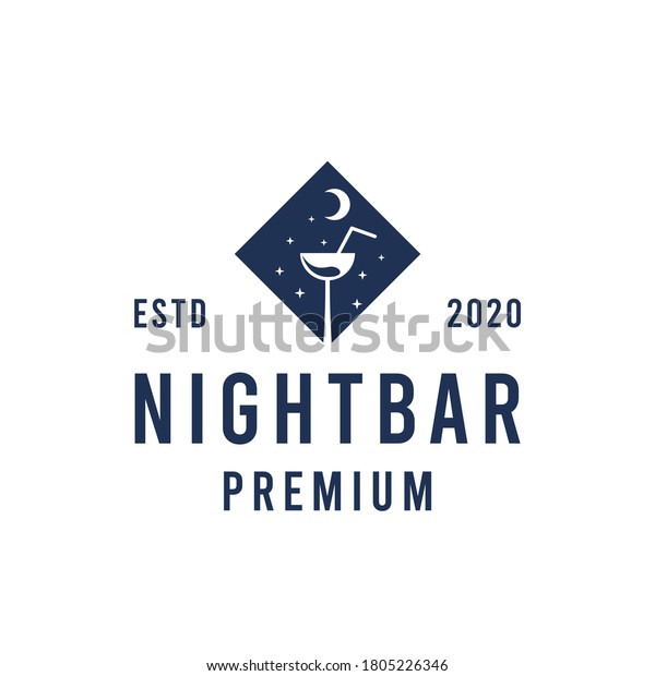 Night Bar Club Vector Logo Illustration Stock Vector (Royalty Free ...