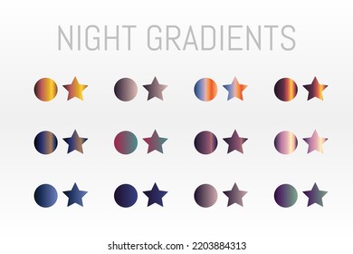 Night Gradients Wallpaper Element Vector Background Stock Vector ...
