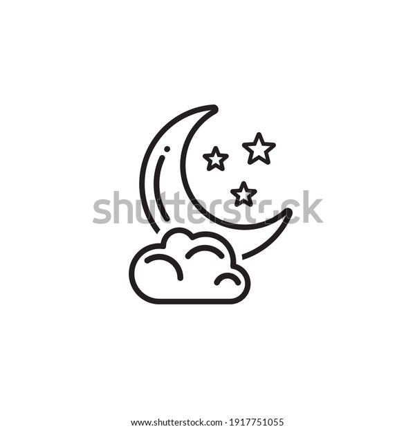 Night Icon Symbol Sign Vector Stock Vector (Royalty Free) 1917751055 ...