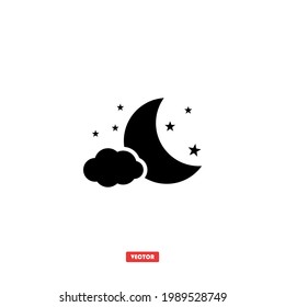 Night Icon Night Time Icon Vector Stock Vector (Royalty Free ...