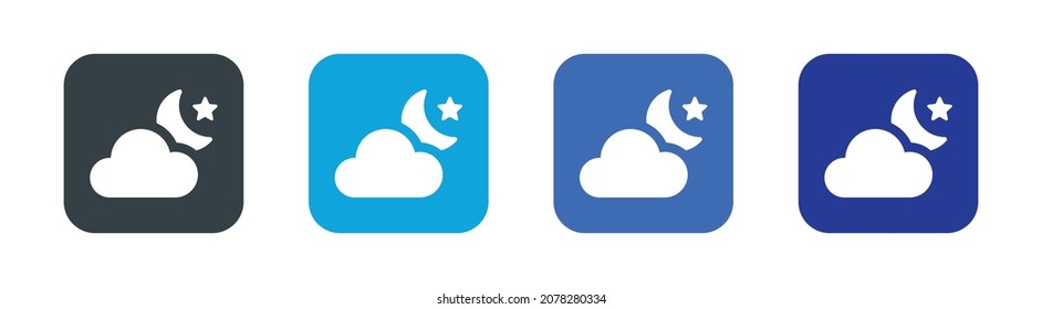 Night Icon Vector Nighttime Sign Symbol Stock Vector (Royalty Free ...