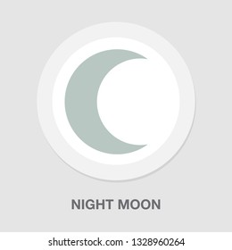 Night Moon Icon Stock Vector (Royalty Free) 1328960264 | Shutterstock