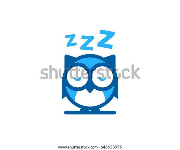 Night Owl Sleep Icon Logo Design Stock Vector (Royalty Free) 646633996