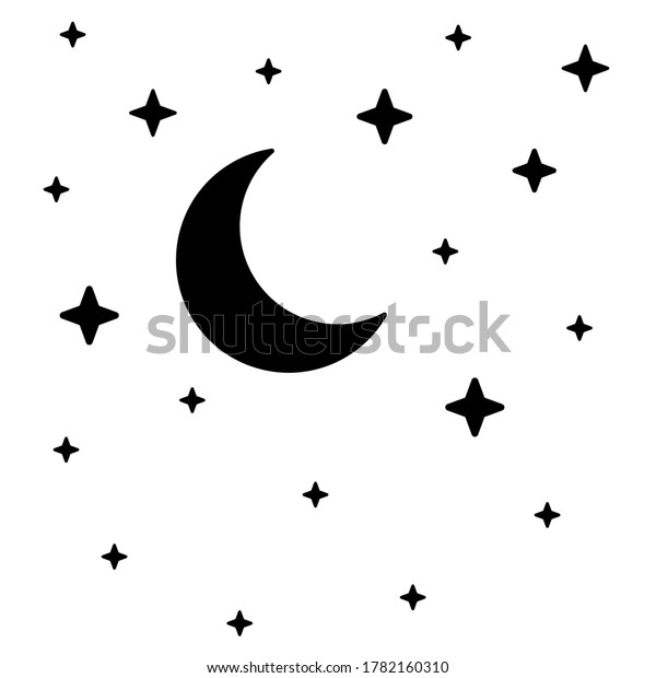 Night Sky Symbols Night Vector Illustration Stock Vector (Royalty Free ...