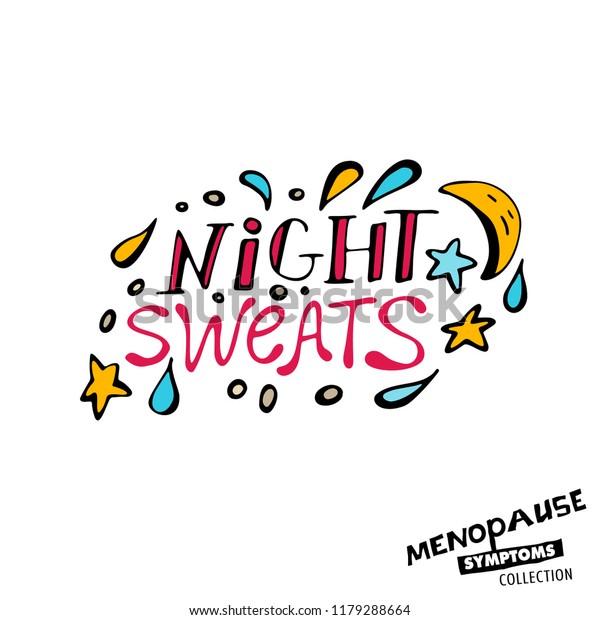 Night Sweats Vector Illustration Hand Drawn: vector de stock (libre de ...