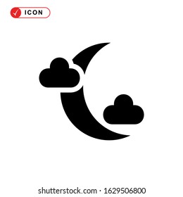 Night Time Icon Logo Isolated Sign Stock Vector (Royalty Free ...