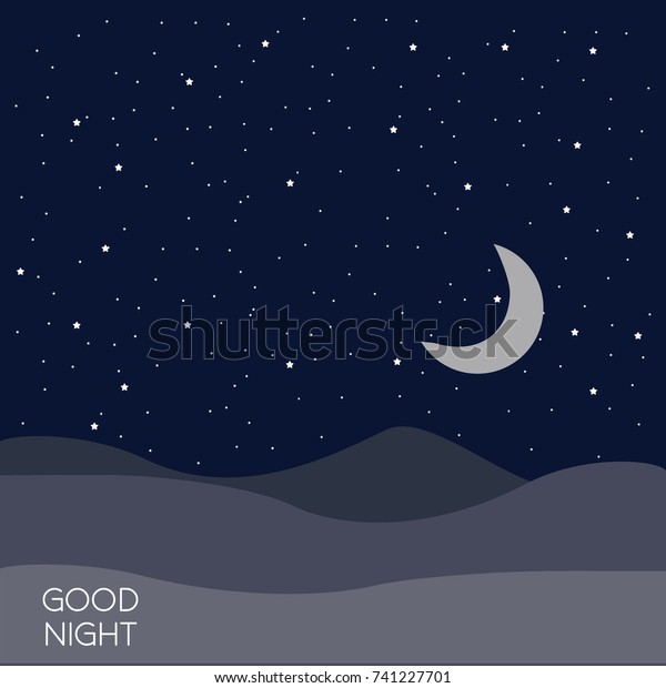 Night Time Sky Background Good Night Stock Vector (Royalty Free ...