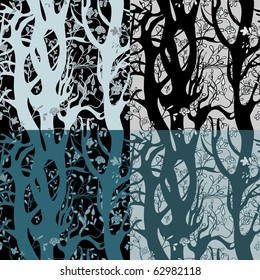 Night Tree Seamless Stock Vector (Royalty Free) 62982118 | Shutterstock