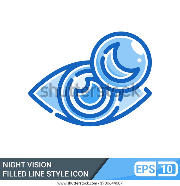 Night Vision Icon Filled Line Style Stock Vector (Royalty Free ...